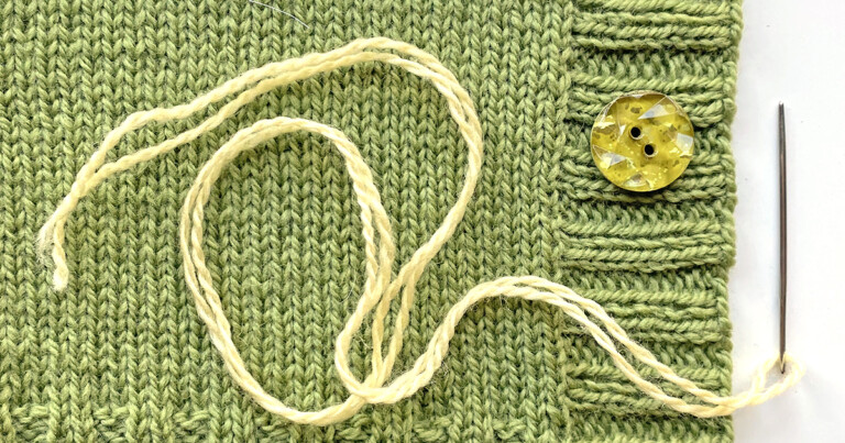 How to Attach a Button to Handknits | Knitting | Interweave