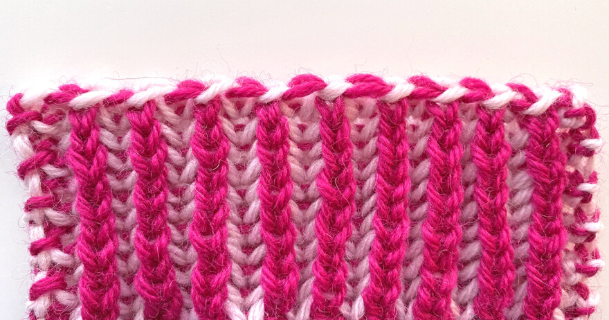 How to Work the Two-Color Bind-Off | Knitting | Interweave