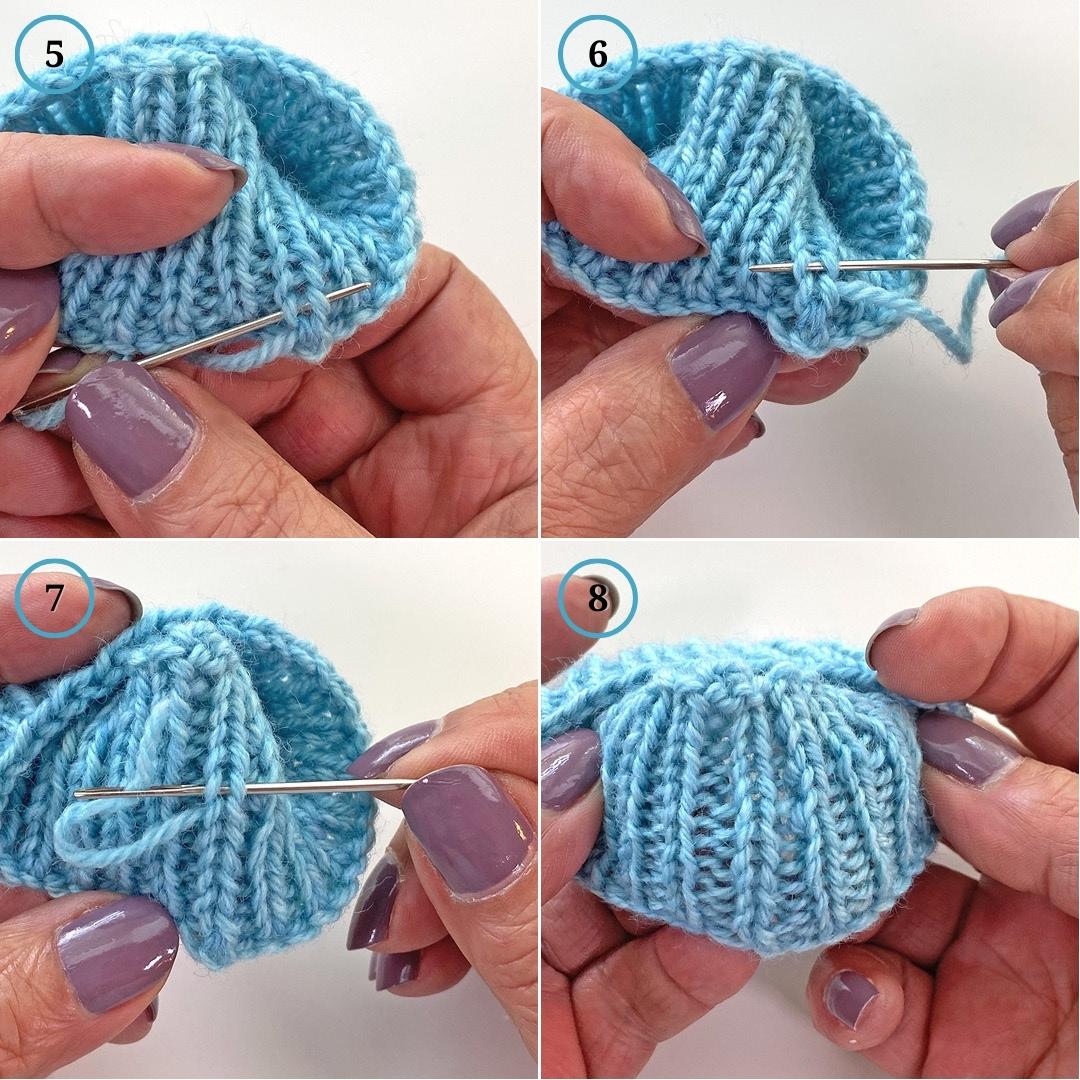 How to Weave in Ends for Knitted Ribbing