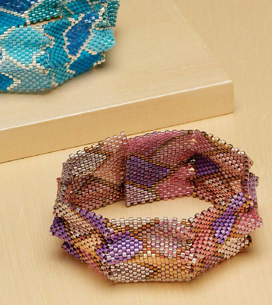 Peyote Points Bracelet Beadwork Pattern Download | Beading, Beading ...